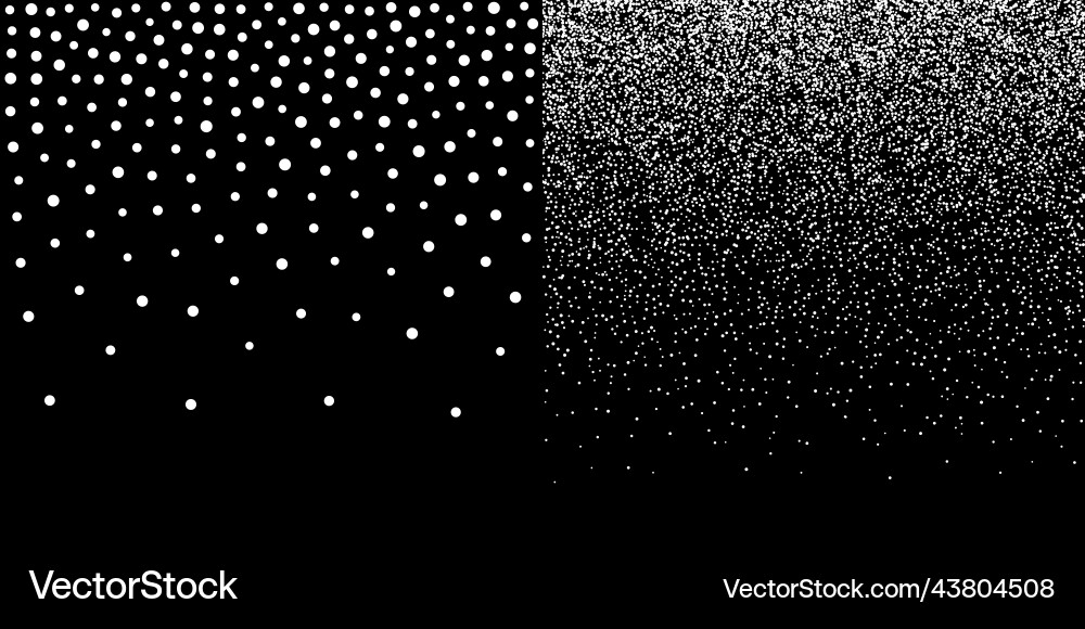 White halftone circle dots gradient background set