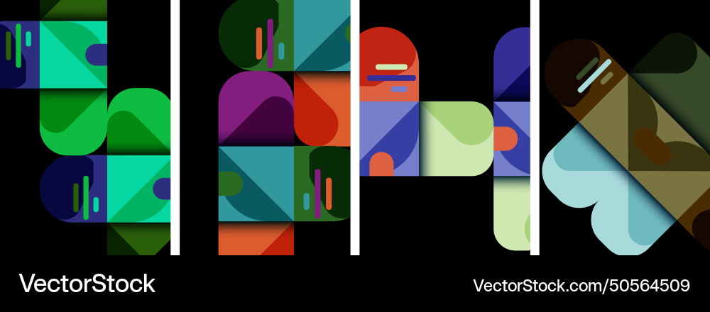 Balance movement geometric backgrounds poster Vector Image