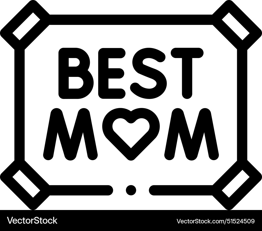 Best mom icon thin linear style design isolated Vector Image