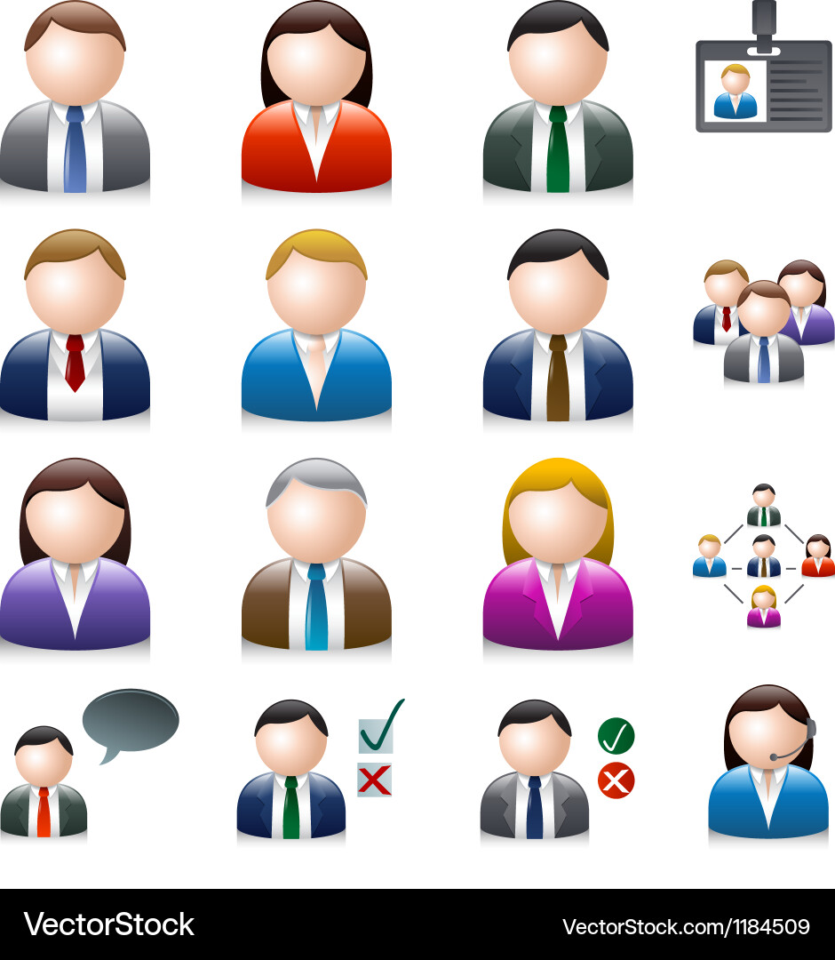 Business Professionals Collection Royalty Free Vector Image