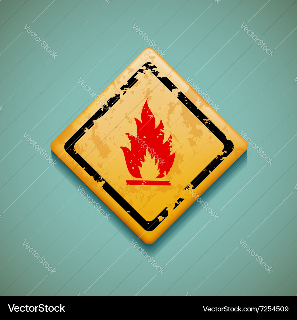Flammable Warning Sign Royalty Free Vector Image