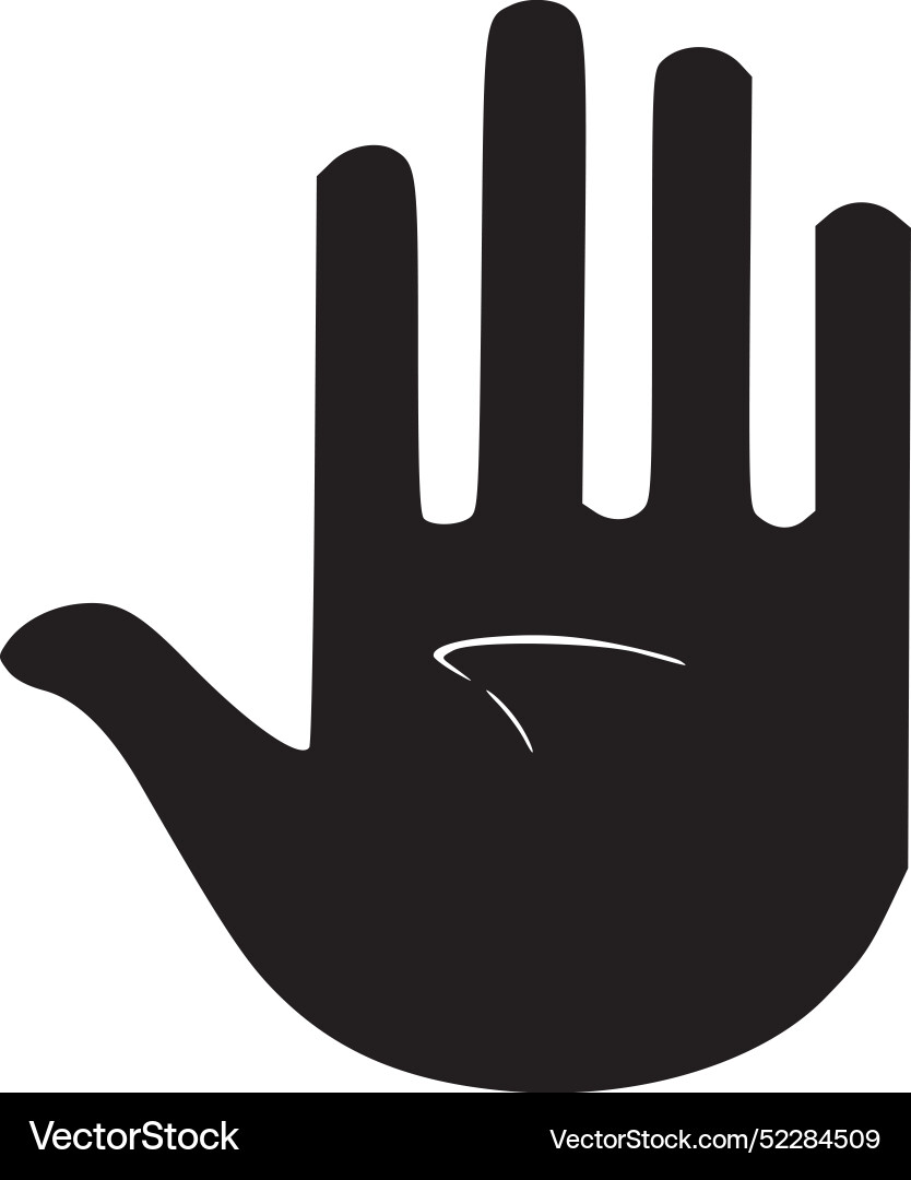 Hand - high quality logo ideal for t-shirt Vector Image