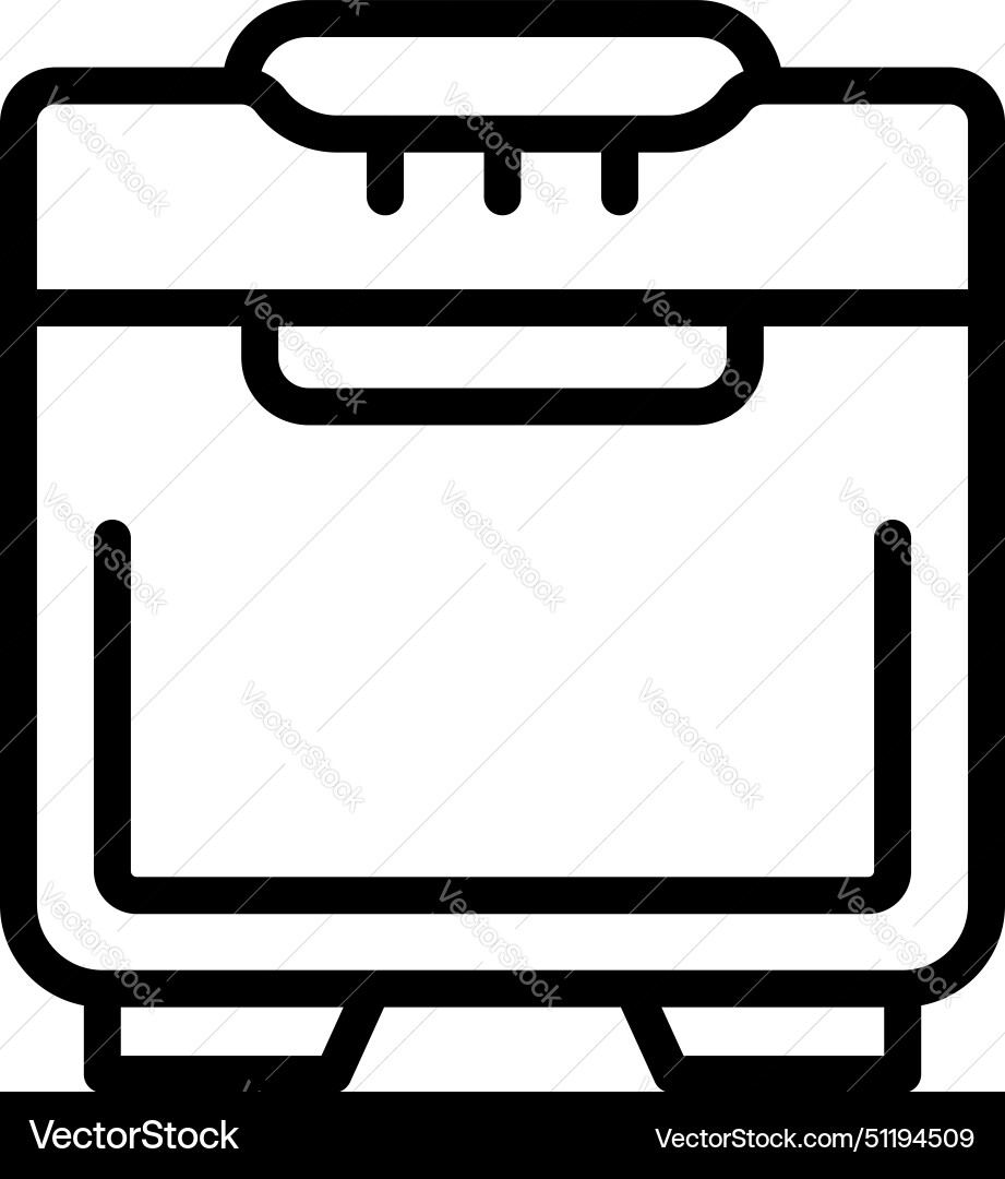 Home bread baker icon outline electric Royalty Free Vector