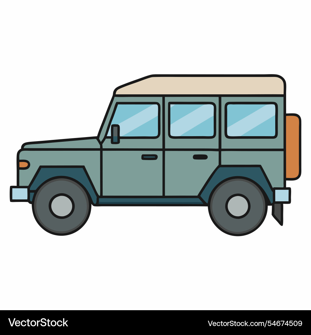 Jaguar car flat design Royalty Free Vector Image