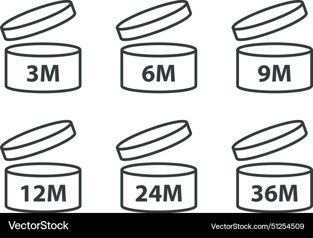 Open life cosmetics symbols collection package Vector Image