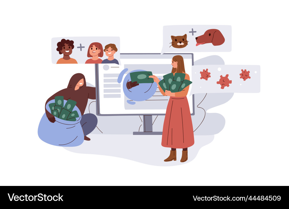 Phishing Scam Money Transfer Royalty Free Vector Image