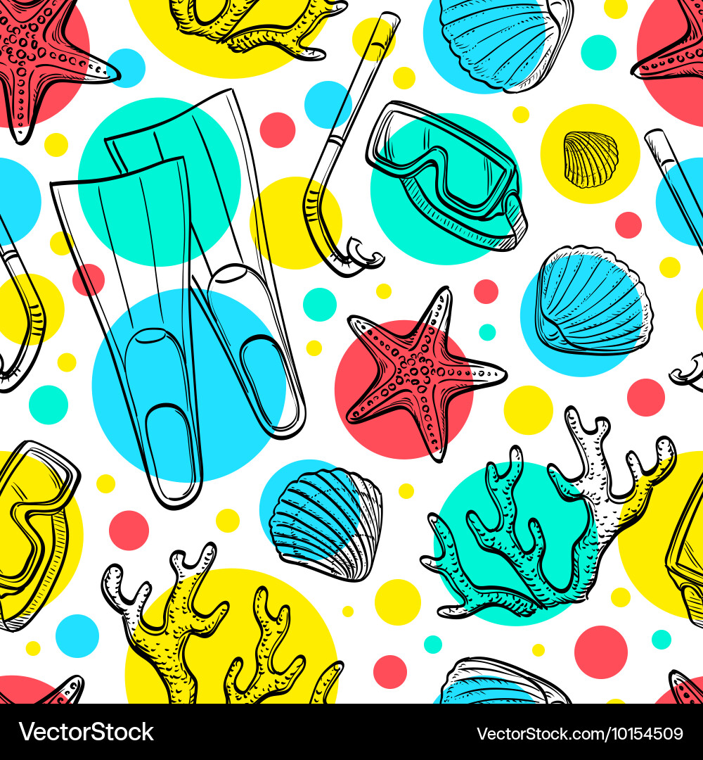 Summer seamless pattern Royalty Free Vector Image