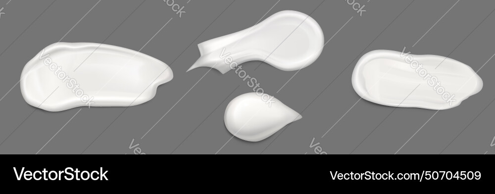 White cream or lotion swatch and drop Royalty Free Vector