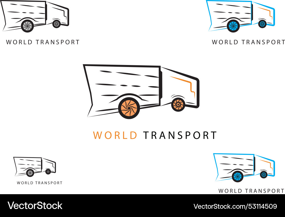 World transport logo design Royalty Free Vector Image