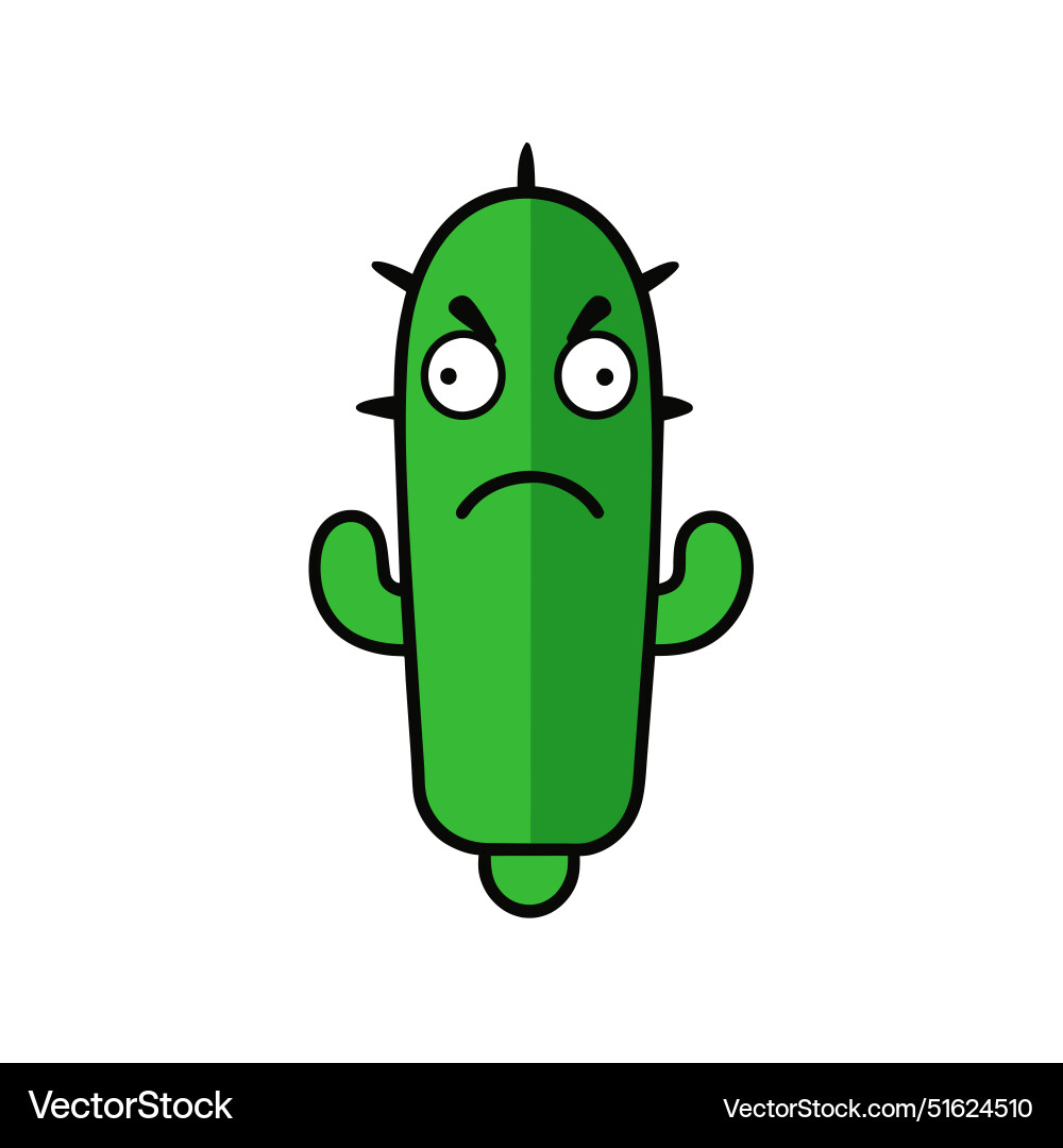 Cactus moth angry icon Royalty Free Vector Image