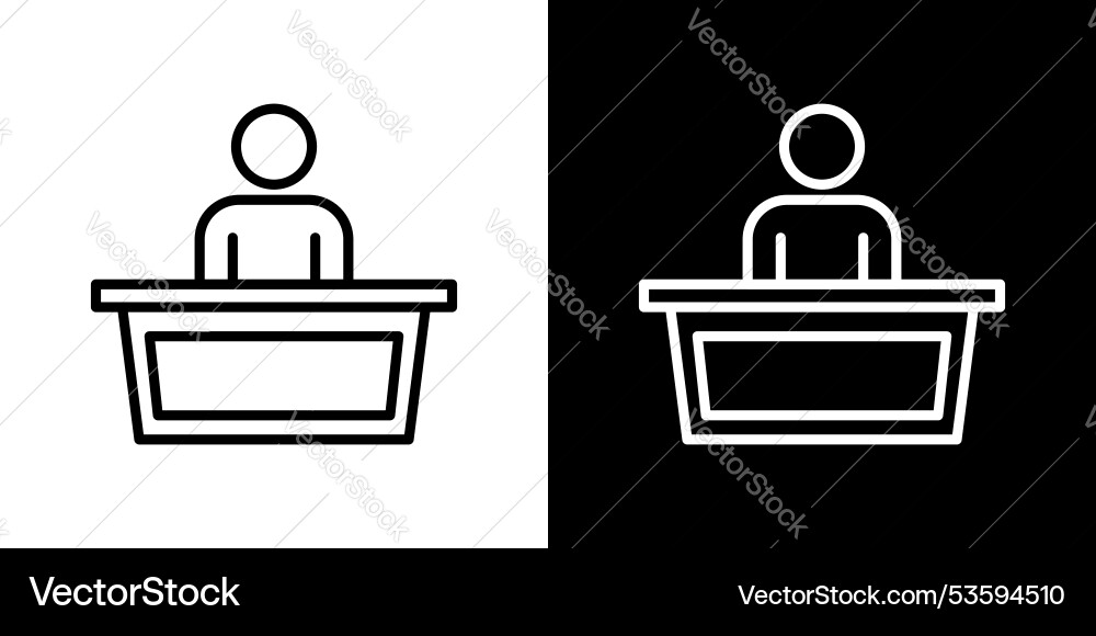 Court trial thin line icon set Royalty Free Vector Image