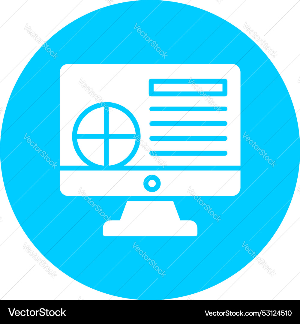 Dashboard glyph circle icon Royalty Free Vector Image