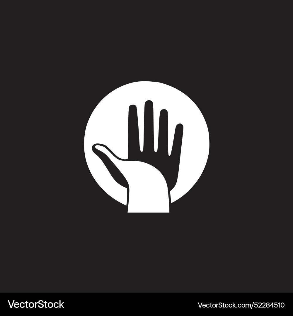 Hands - minimalist and simple silhouette Vector Image