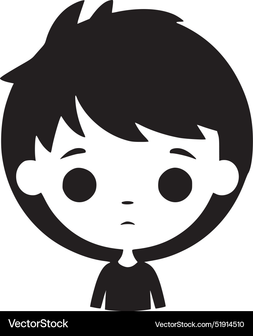 Kid - black and white isolated icon Royalty Free Vector