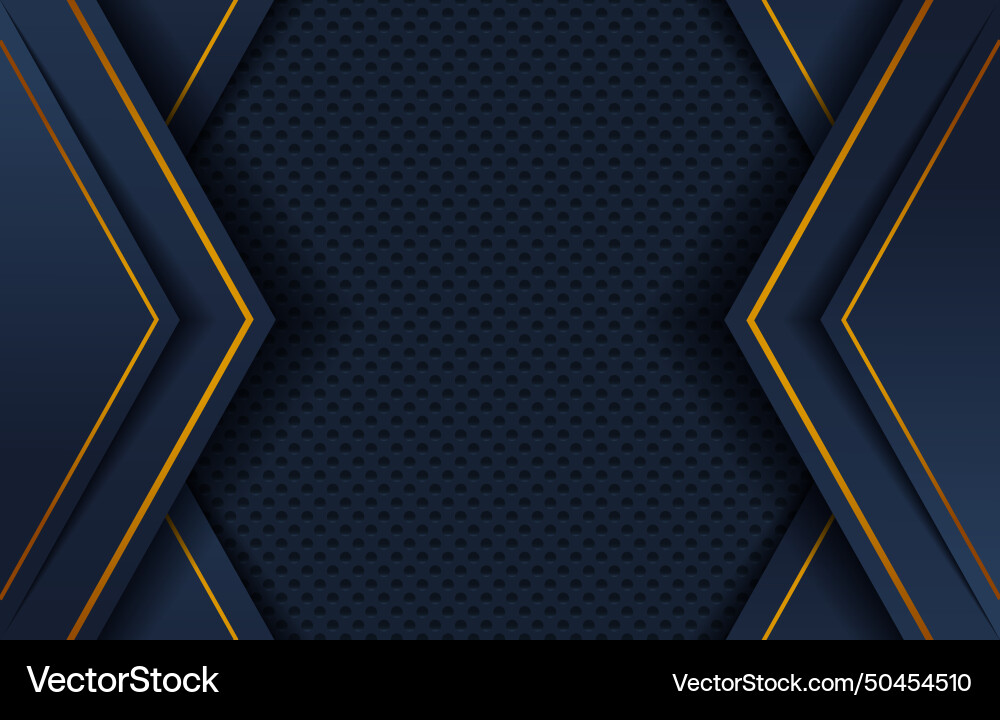 Luxury gold and blue background design Royalty Free Vector