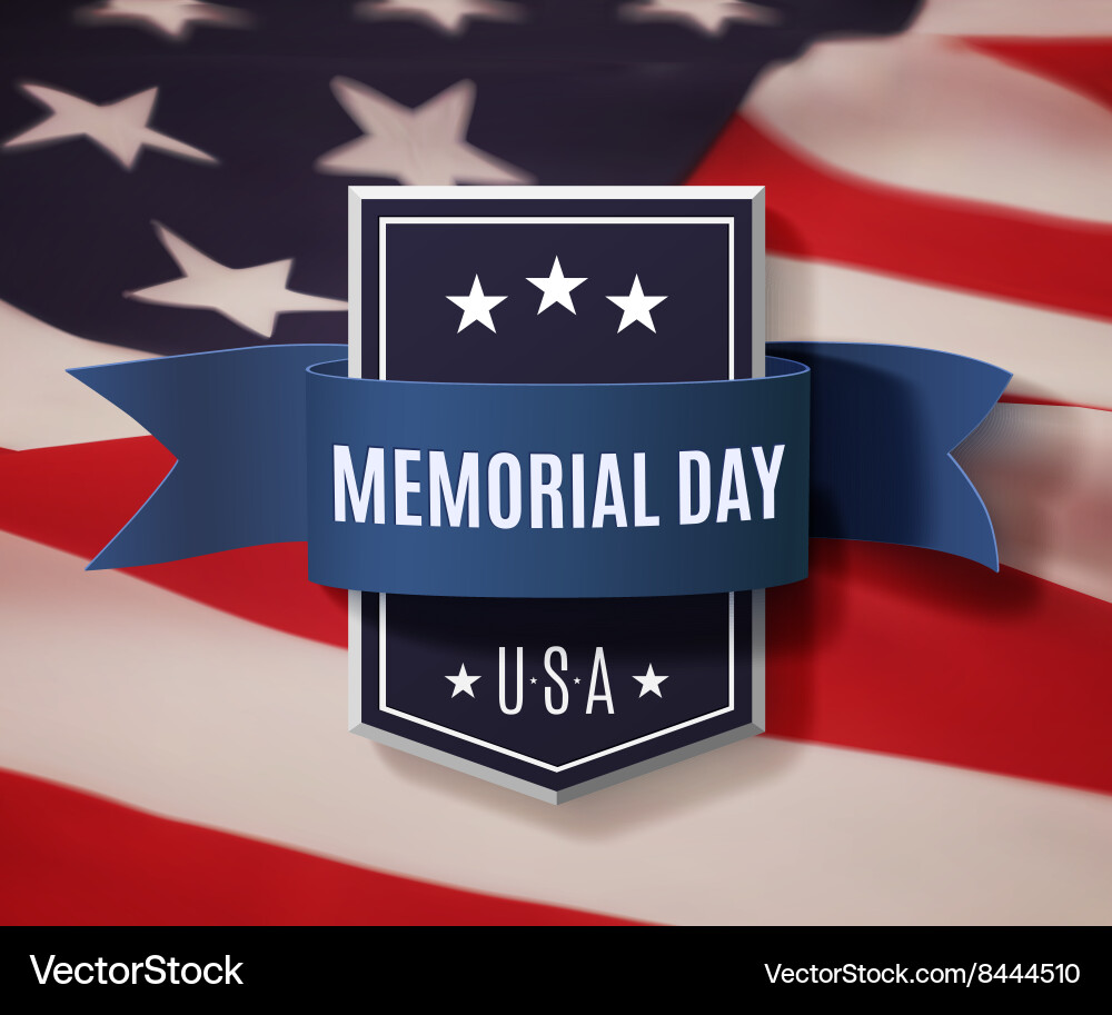 Memorial day background template Royalty Free Vector Image