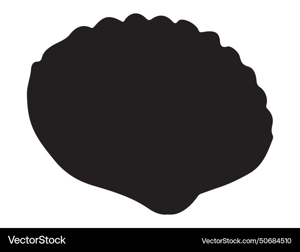 Seashell silhouette art Royalty Free Vector Image