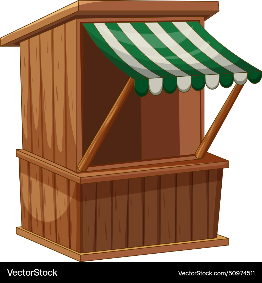 A traditional wooden stall Royalty Free Vector Image