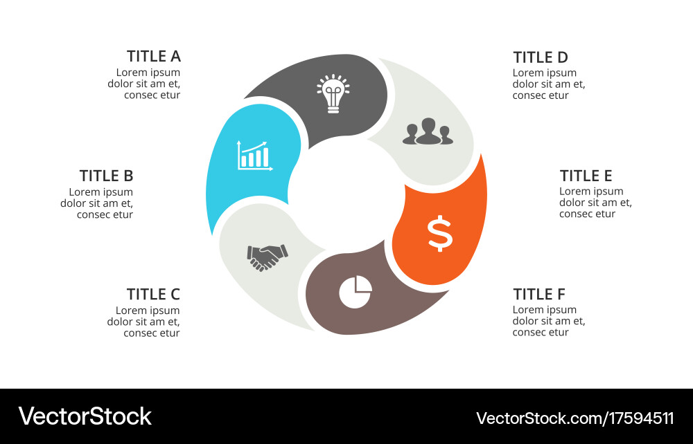 Circle arrows infographic cycle diagram Royalty Free Vector
