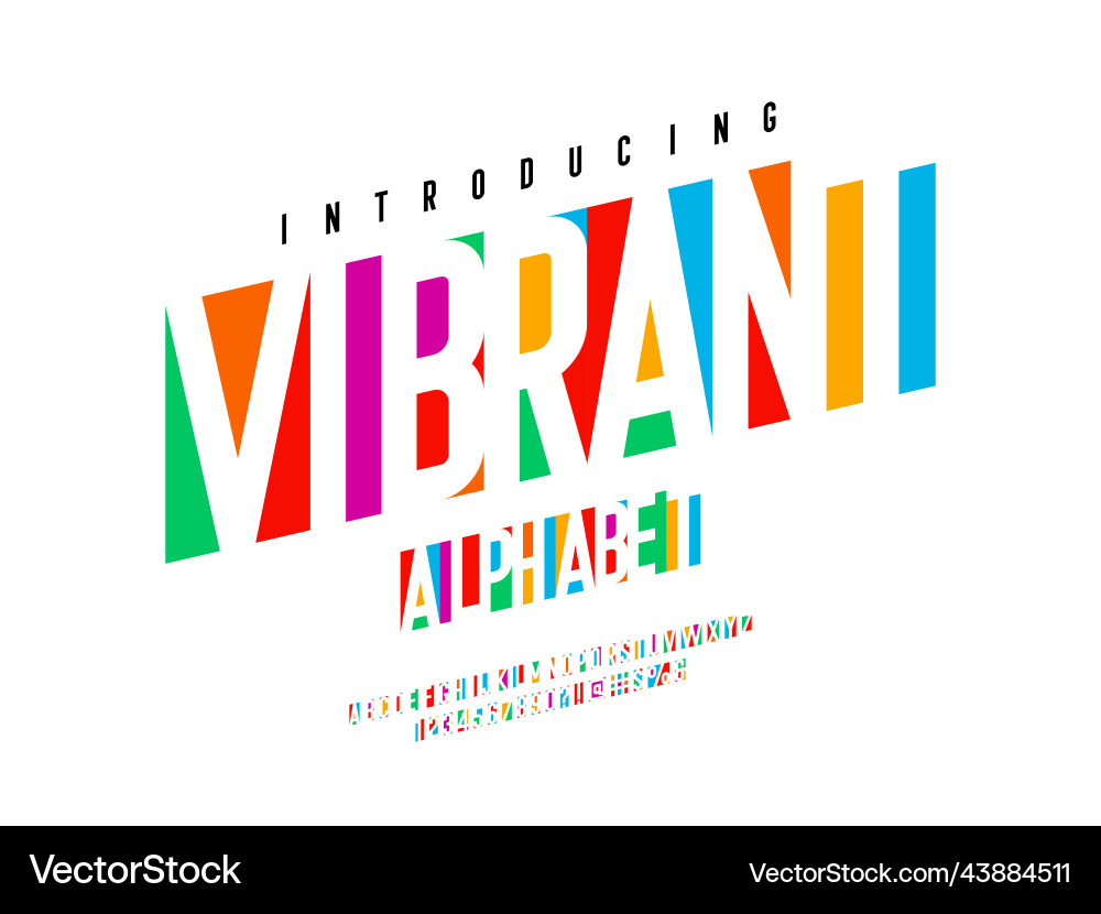 Colorful font Royalty Free Vector Image - VectorStock