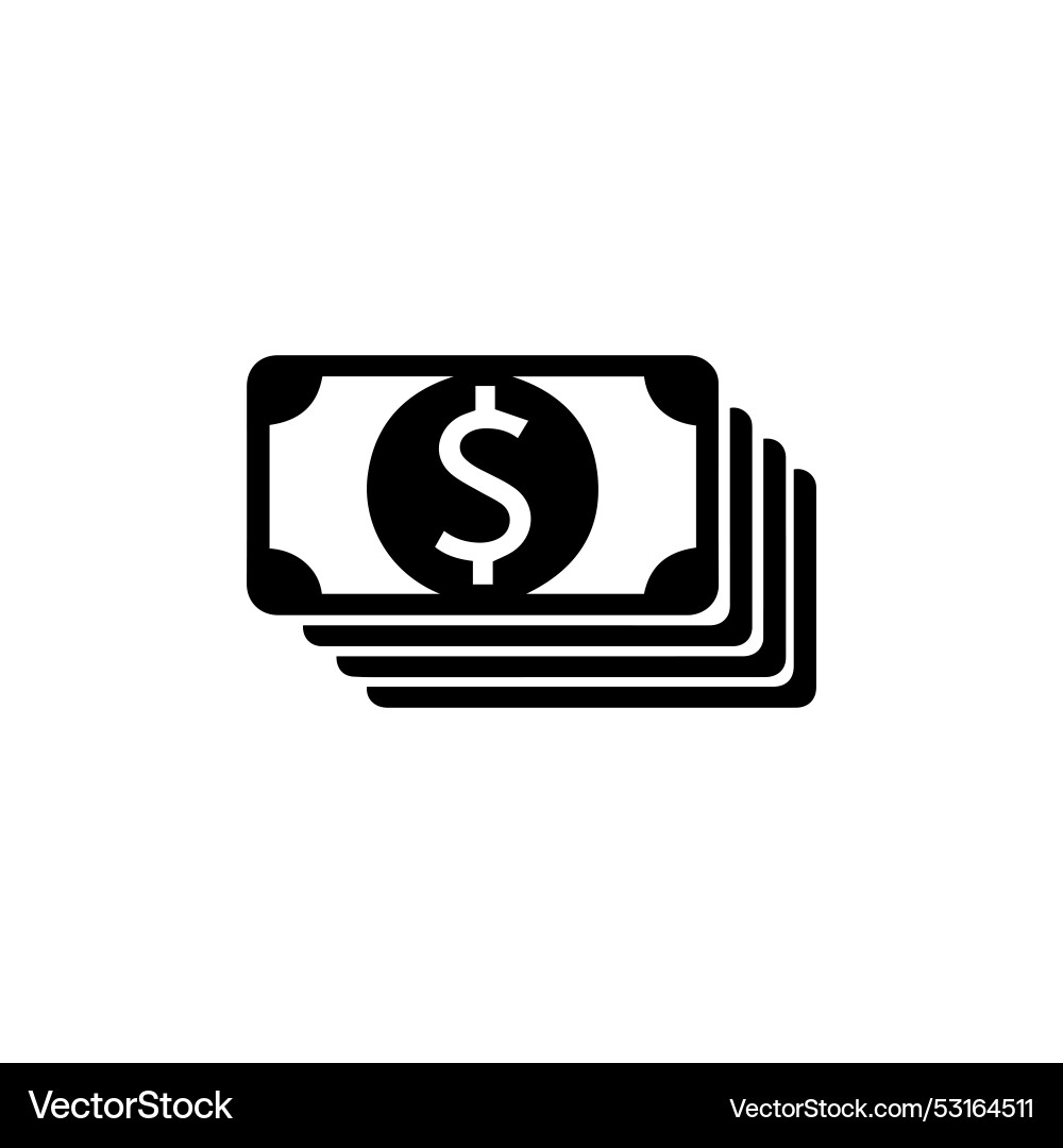 Dollar bill symbol Royalty Free Vector Image - VectorStock