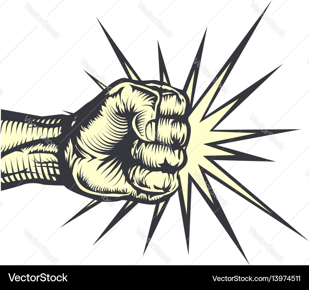 Fist punching Royalty Free Vector Image - VectorStock