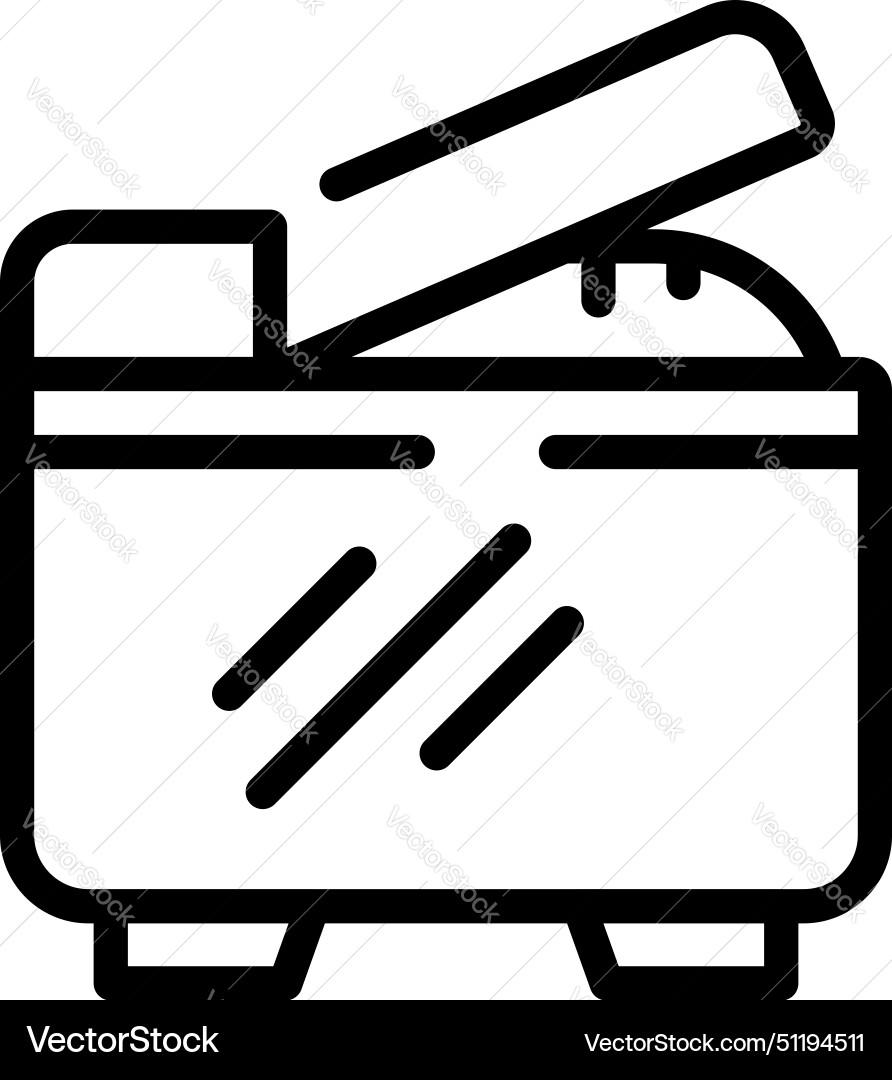Freshly baked bread icon outline baking Royalty Free Vector