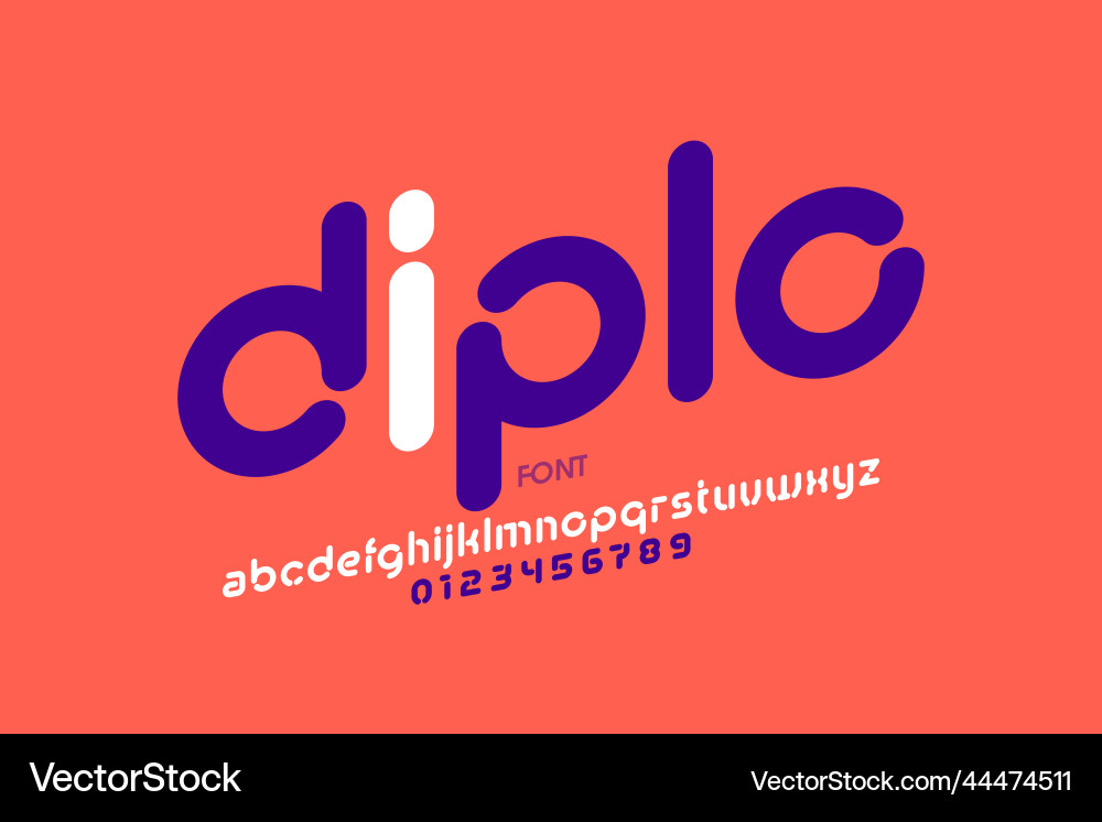 Modern lowercase style font design Royalty Free Vector Image