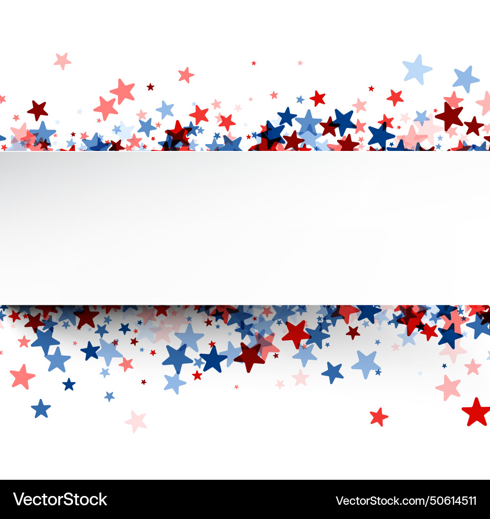 Patriotic star border frame Royalty Free Vector Image