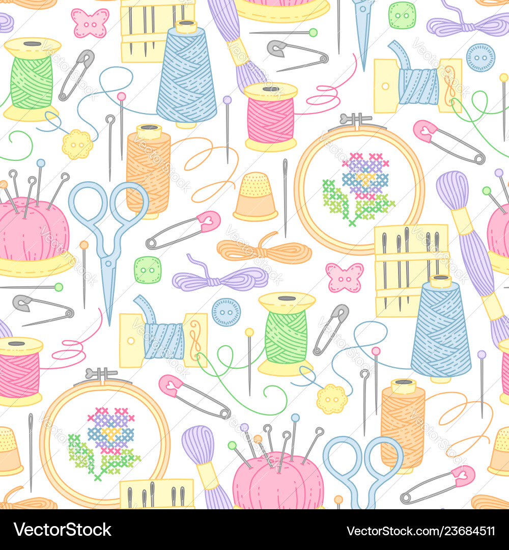Sewing pattern Royalty Free Vector Image - VectorStock