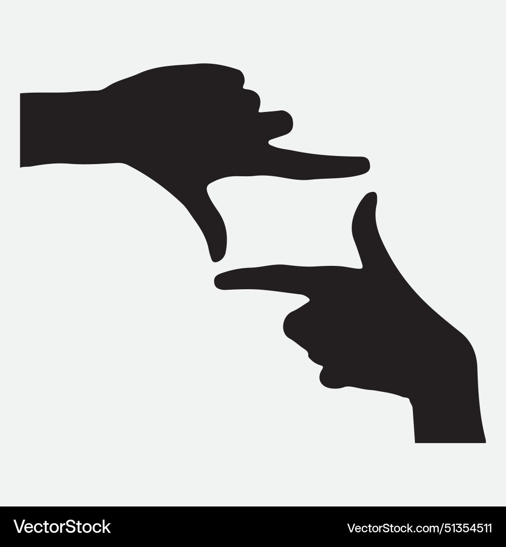 Womans hands creating a stunning frame Royalty Free Vector