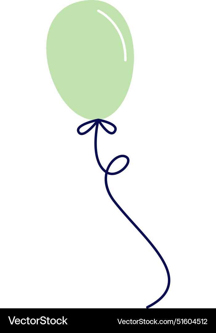 Balloon on rope Royalty Free Vector Image - VectorStock