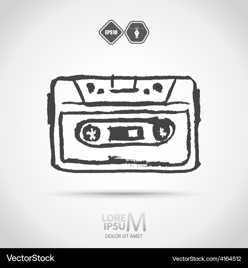 Cassette tape Royalty Free Vector Image - VectorStock