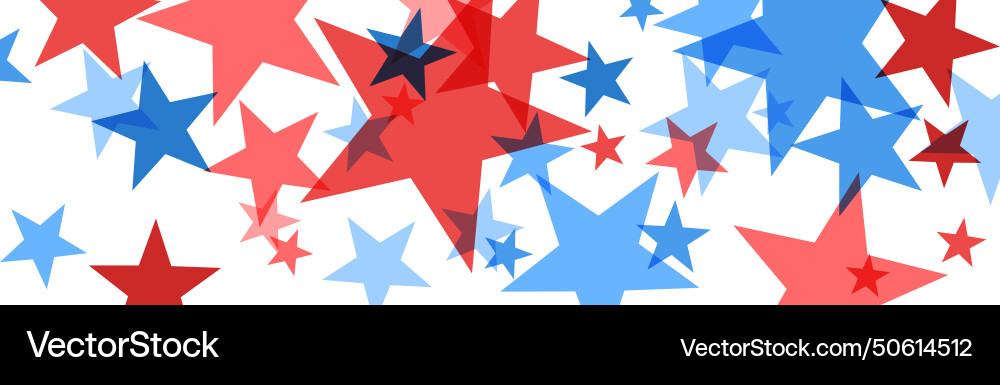 Festive patriotic stars banner Royalty Free Vector Image