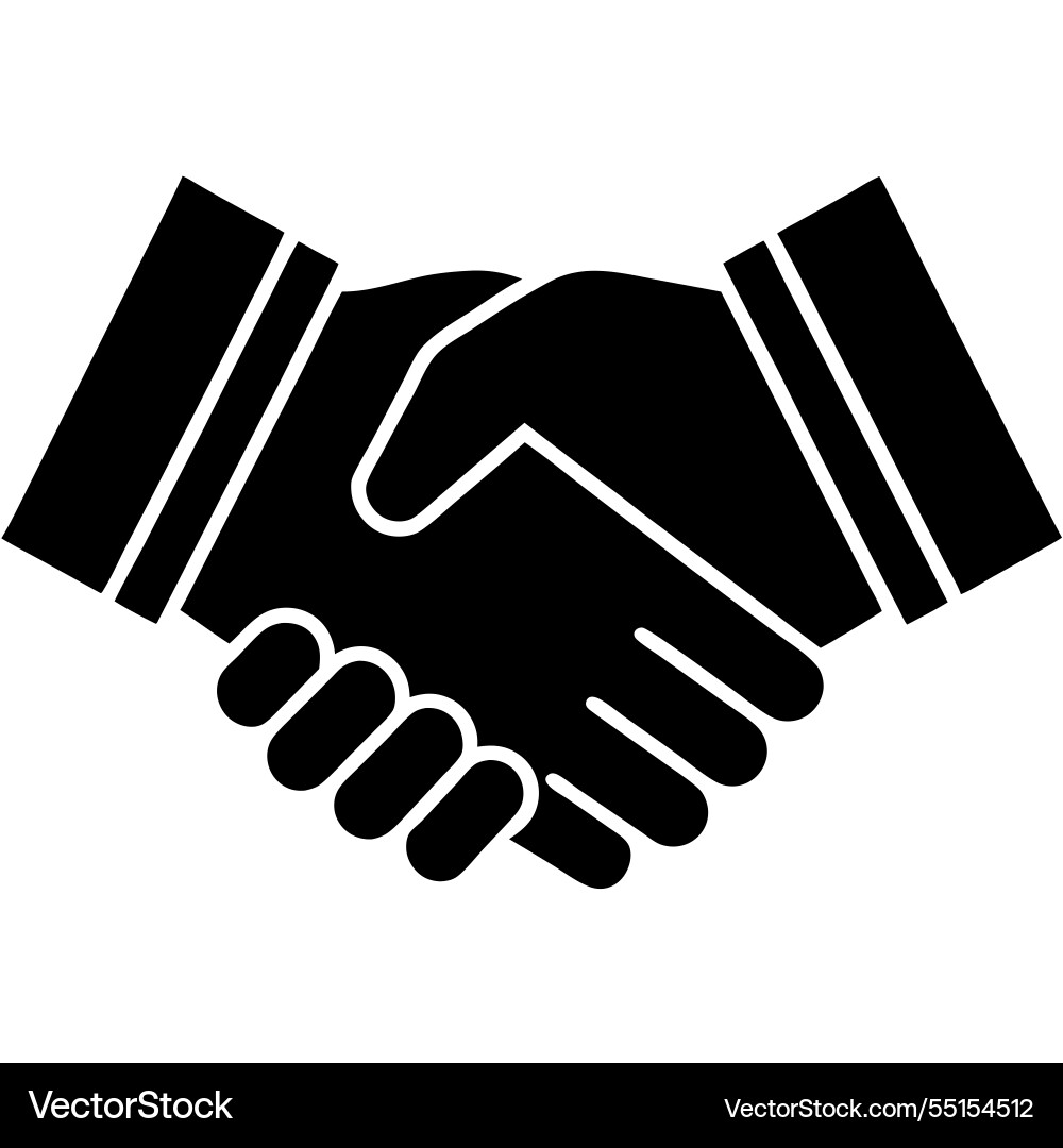 Handshake icon art design professional business Vector Image