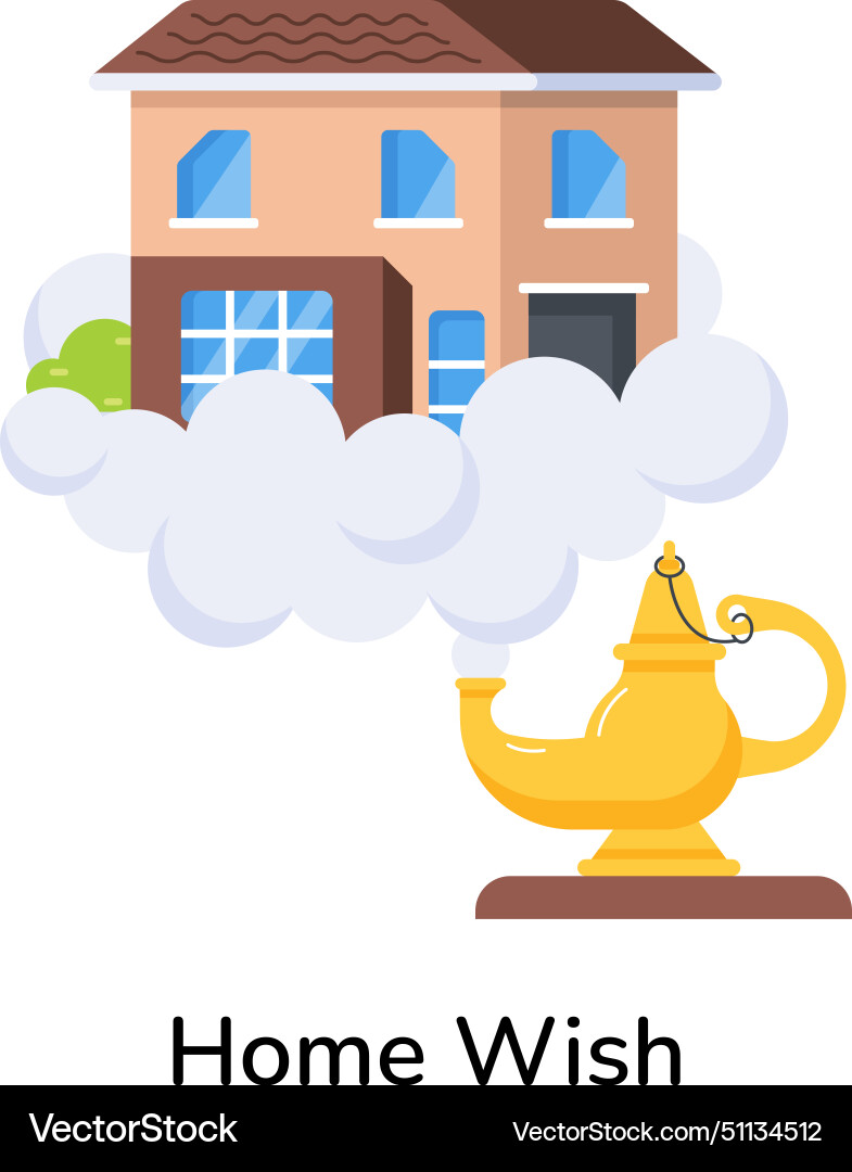 Home wish Royalty Free Vector Image - VectorStock