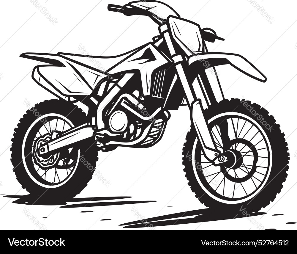 Off road explorer logo with dirt bike Royalty Free Vector