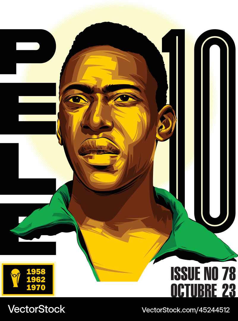 Pele 10 Royalty Free Vector Image - VectorStock