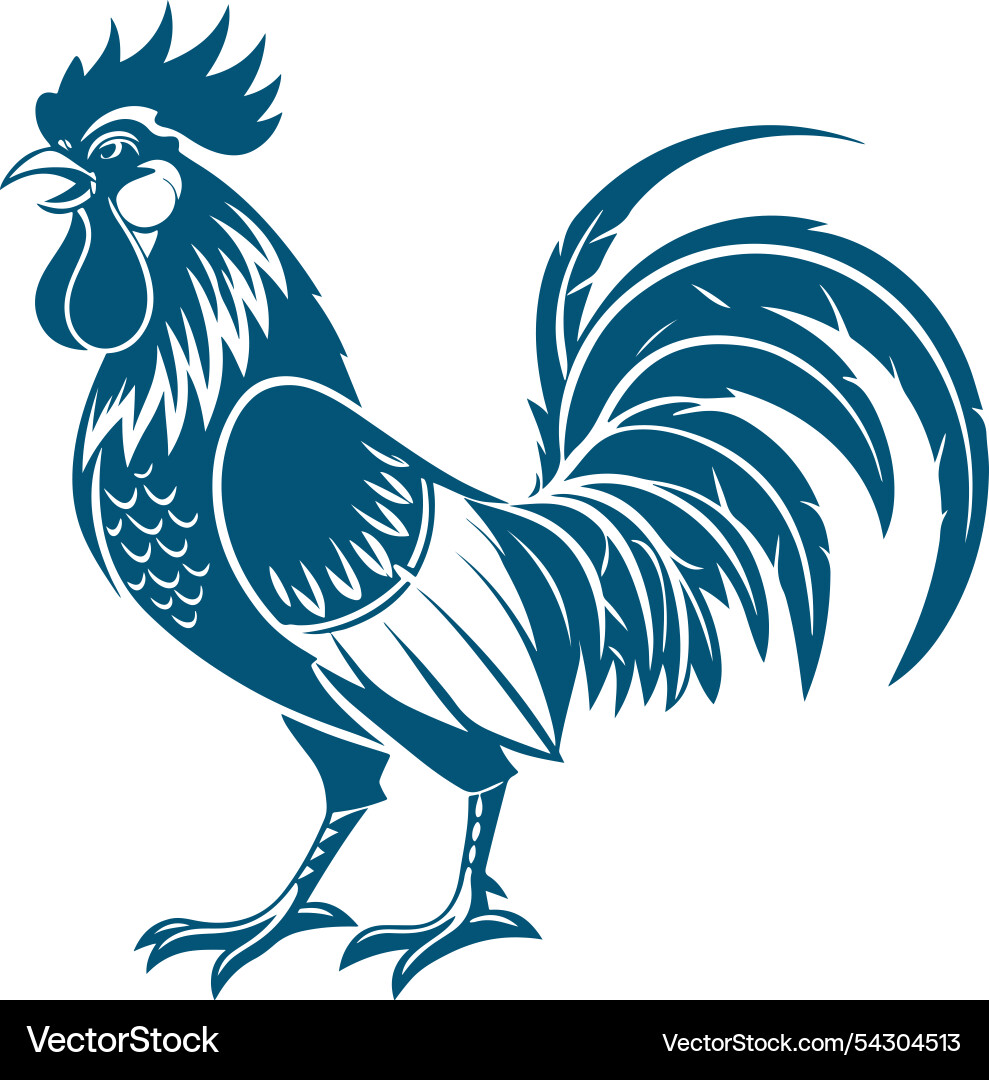 Black rooster design Royalty Free Vector Image