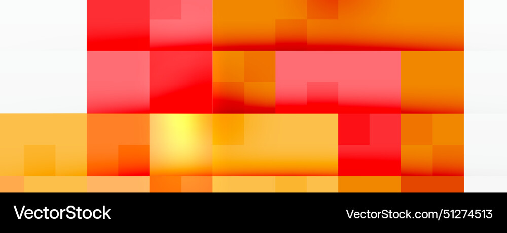 Colorful design with red and yellow squares Vector Image