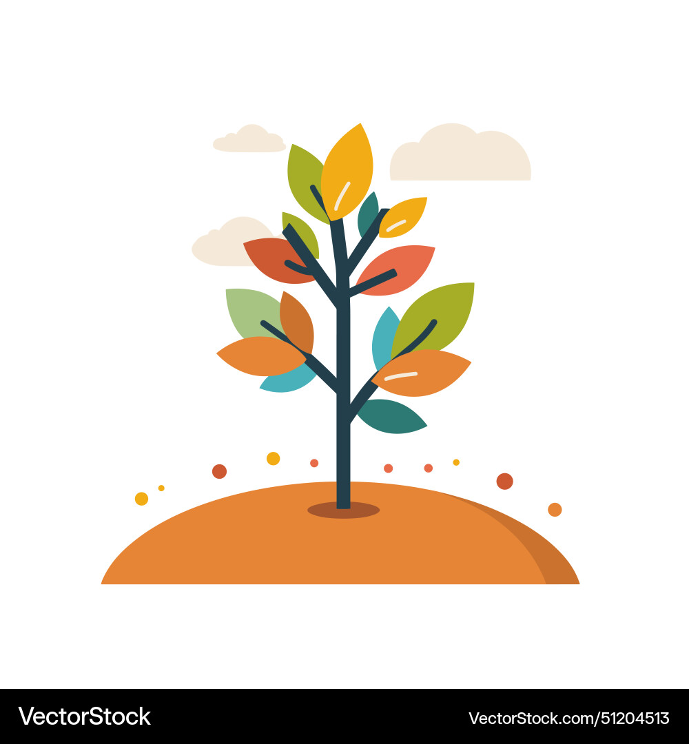 Colorful stylized tree Royalty Free Vector Image