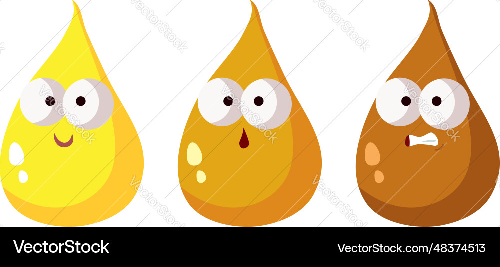 Different urine colors based on dehydration Vector Image