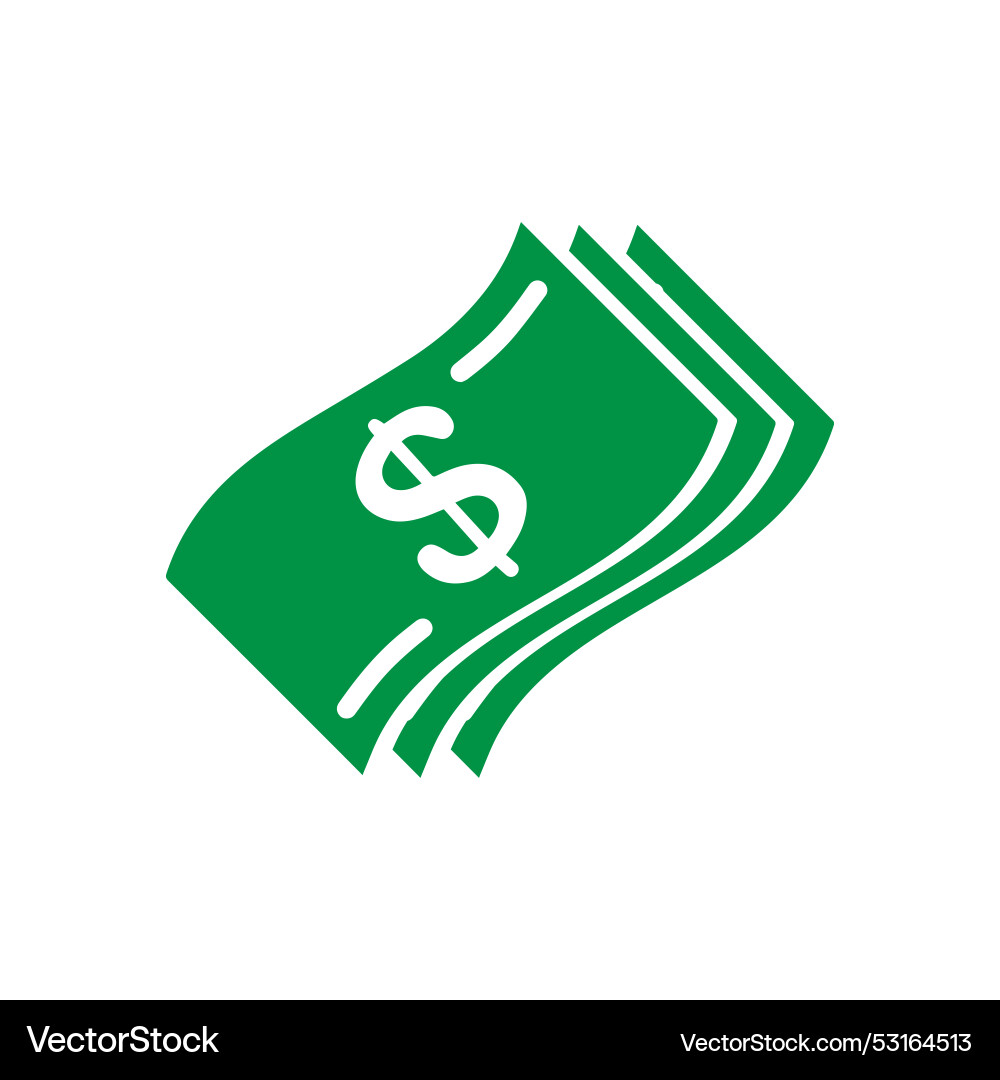 Dollar bill symbol Royalty Free Vector Image - VectorStock