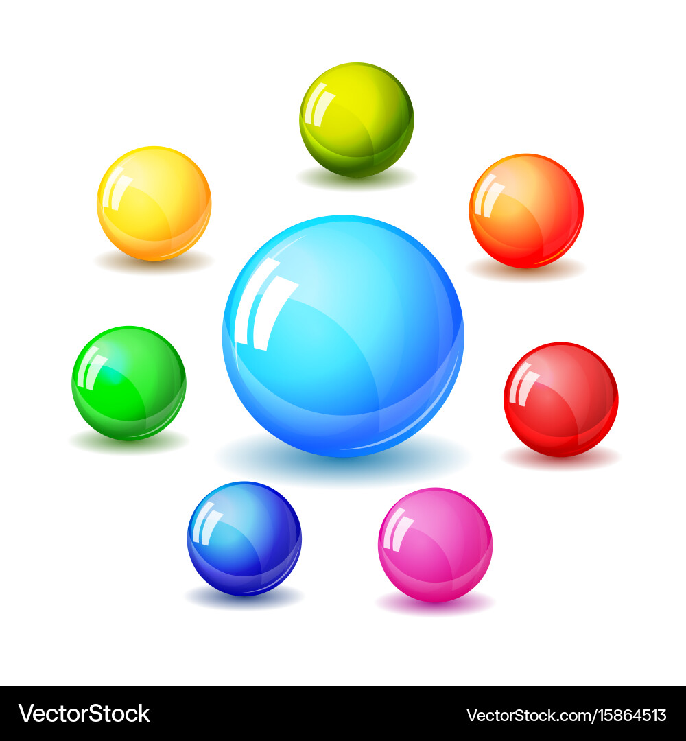 Glass sphere realistic Royalty Free Vector Image