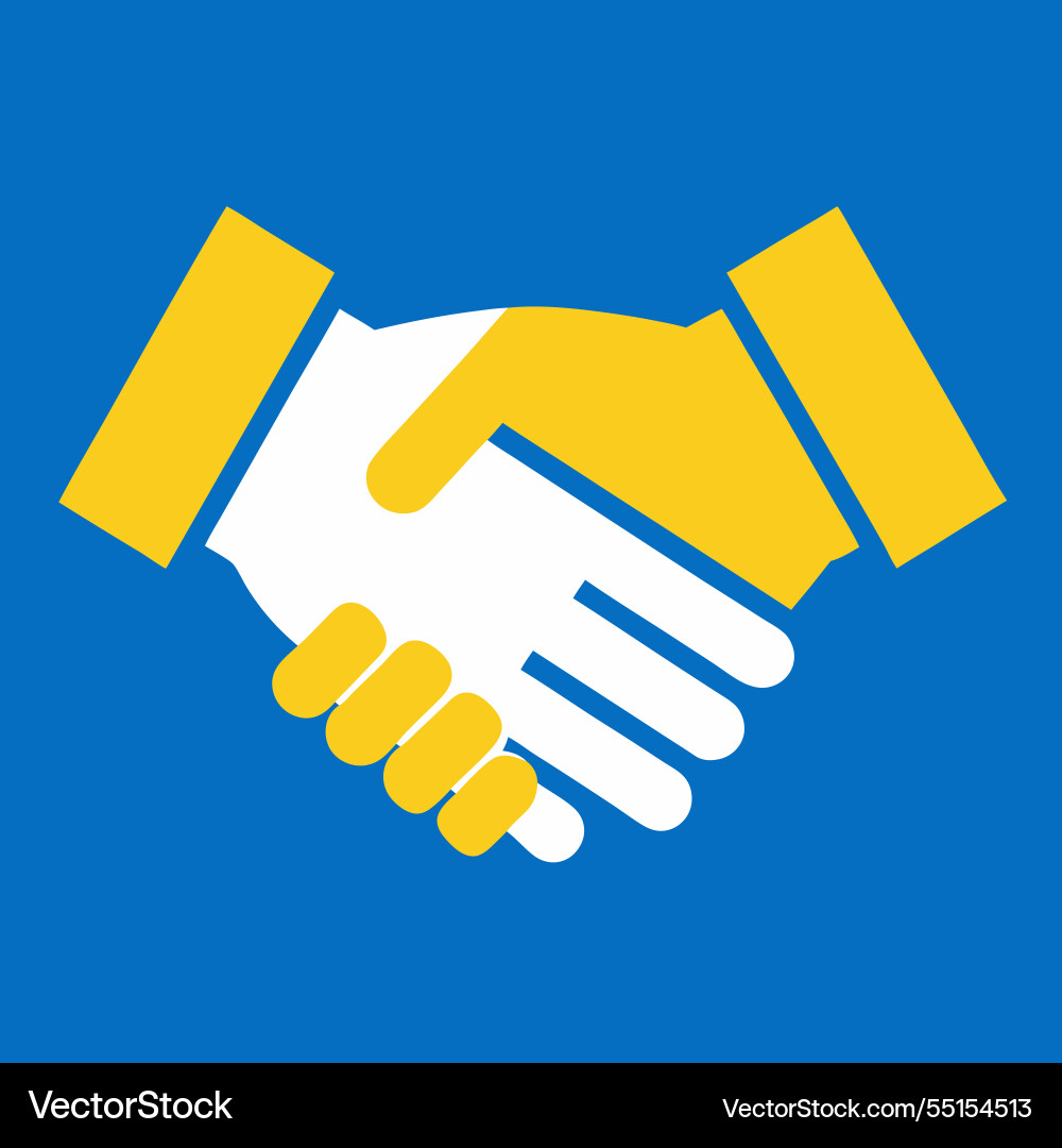 Handshake icon art design professional business Vector Image