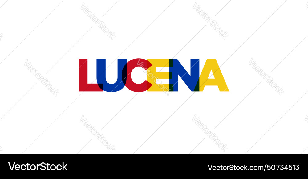 Lucena in the philippines emblem design Royalty Free Vector