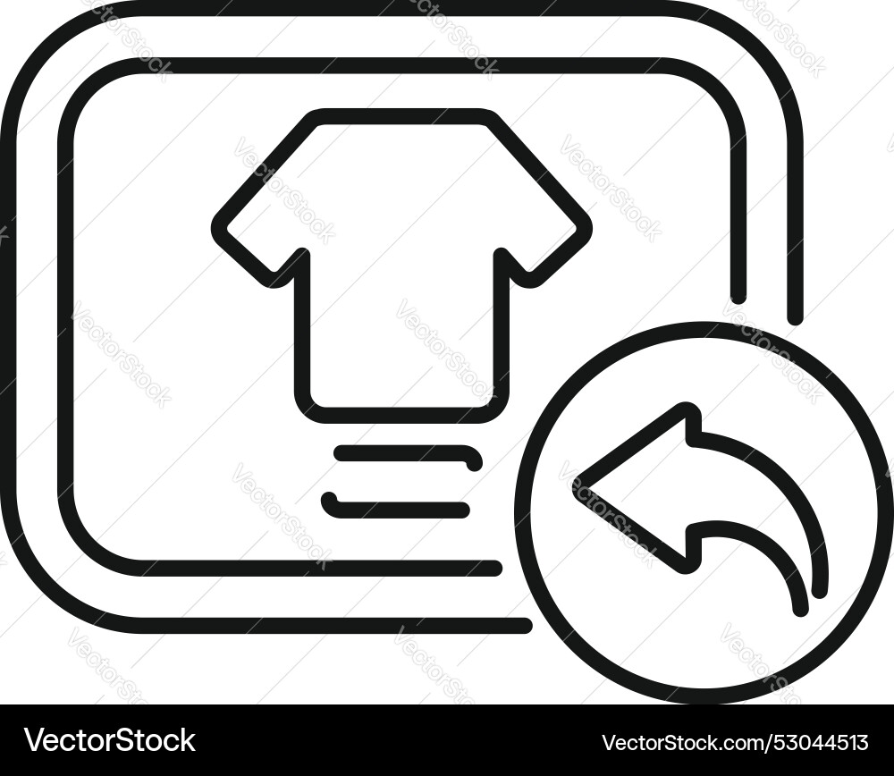 Online shop return request with t shirt clothing Vector Image
