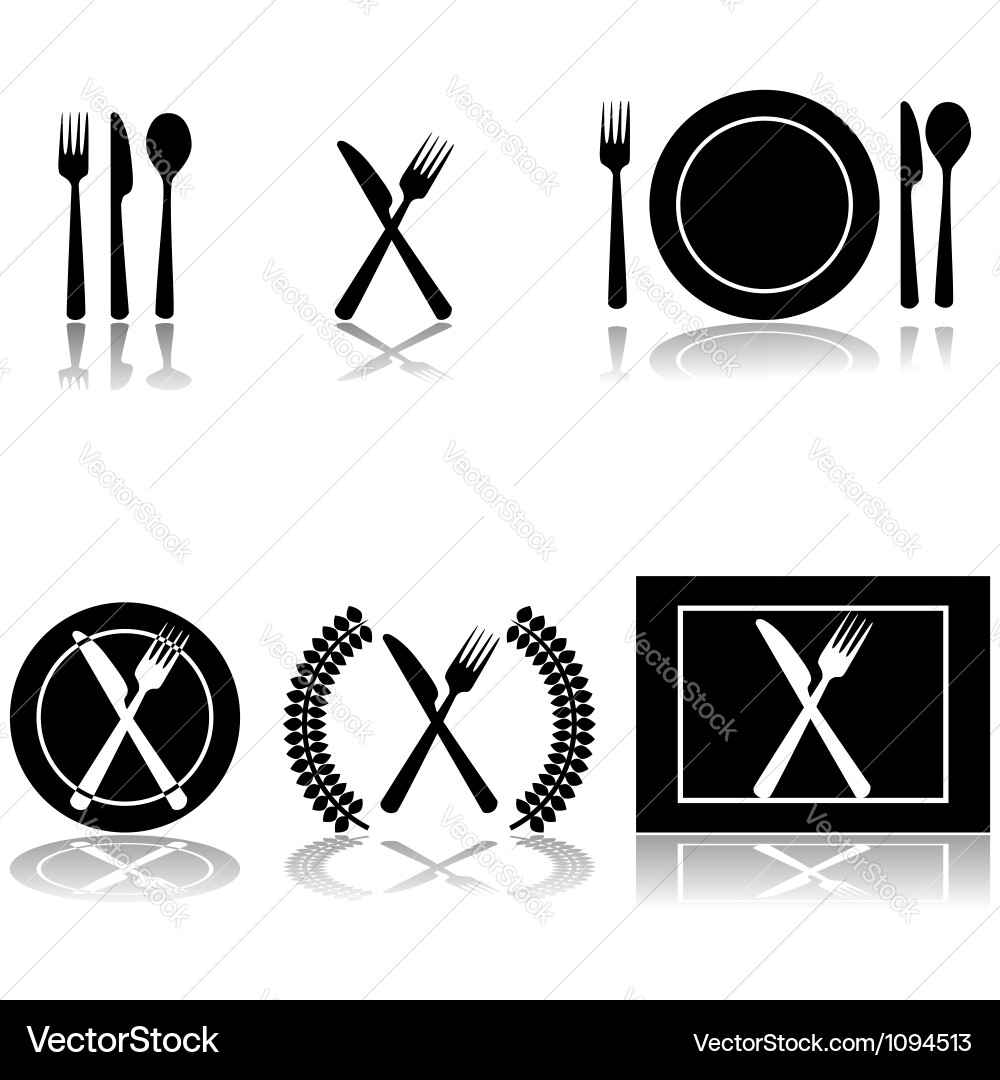 Restaurant and food icons Royalty Free Vector Image