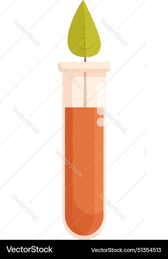 Sustainable science concept with leaf and test Vector Image
