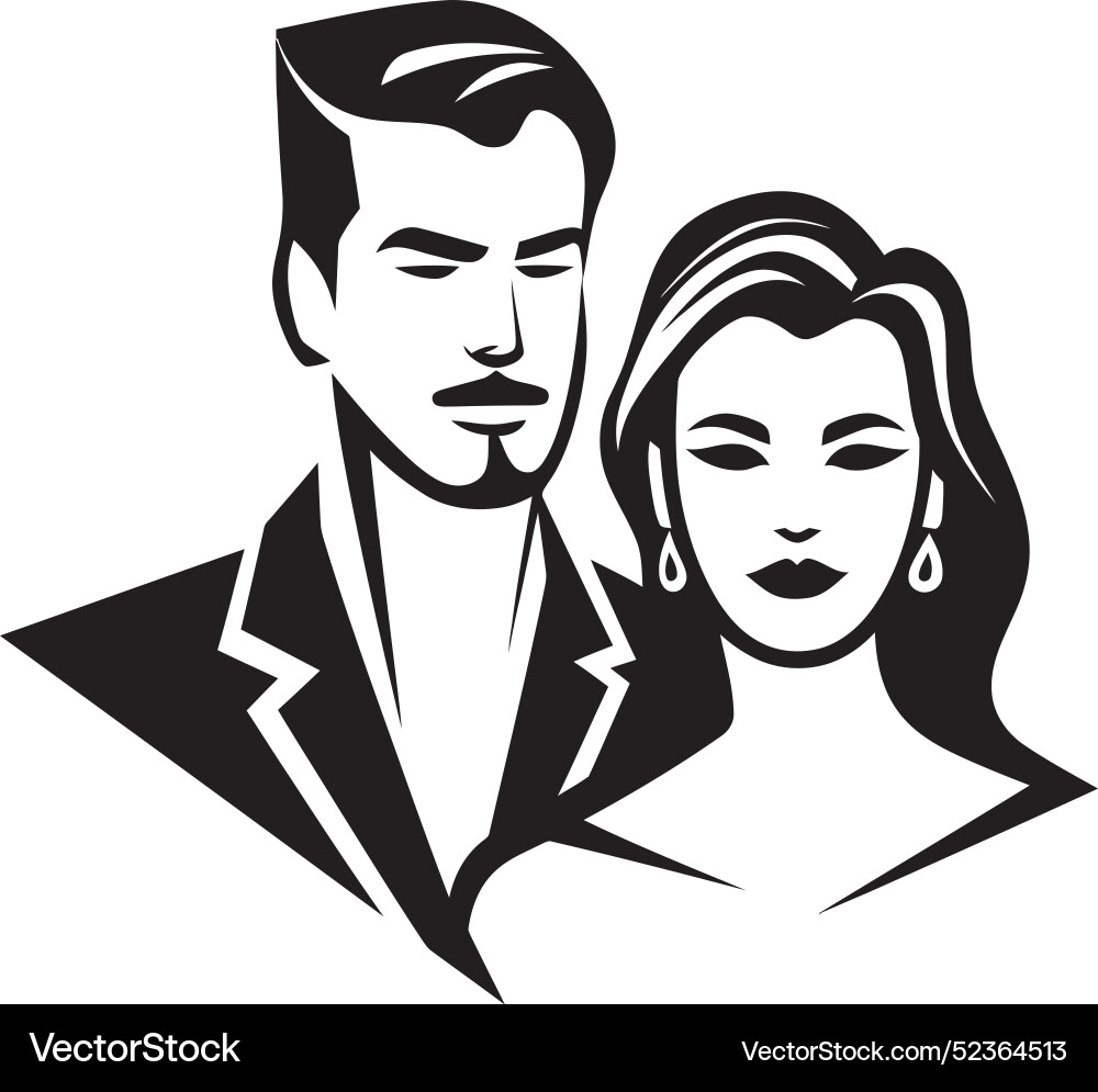 Whimsical dialogues crafting couple Royalty Free Vector